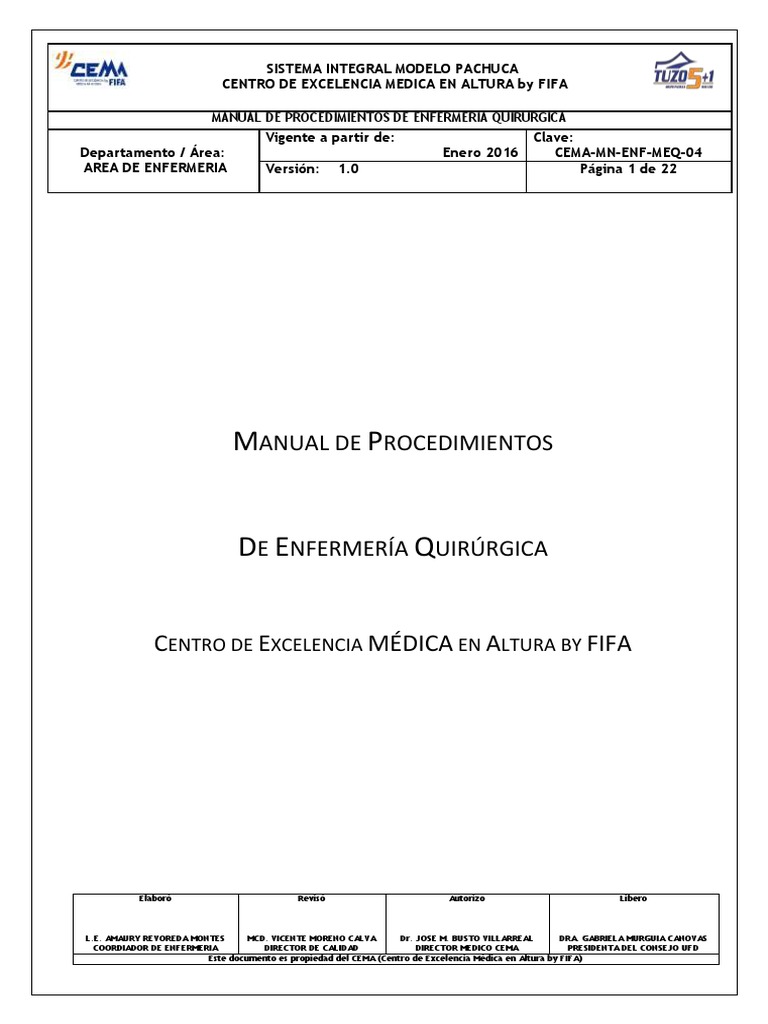 Cema MN e 4 | Descargar gratis PDF | Enfermería | Cirugía