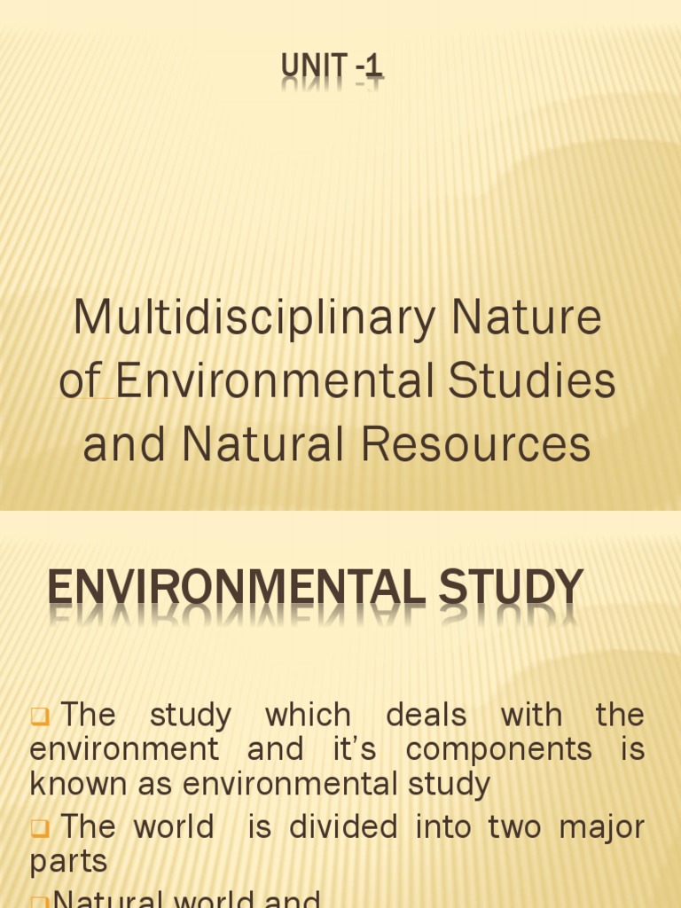 Environmental Studies Overview and Importance | PDF
