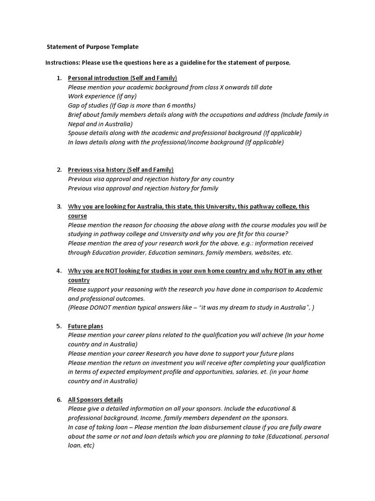 Statment of Purpose | PDF | College | Travel Visa
