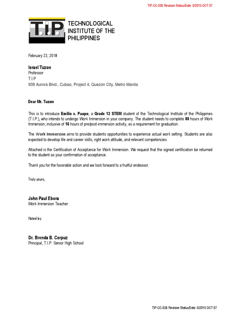 5 Endorsement Letter | PDF