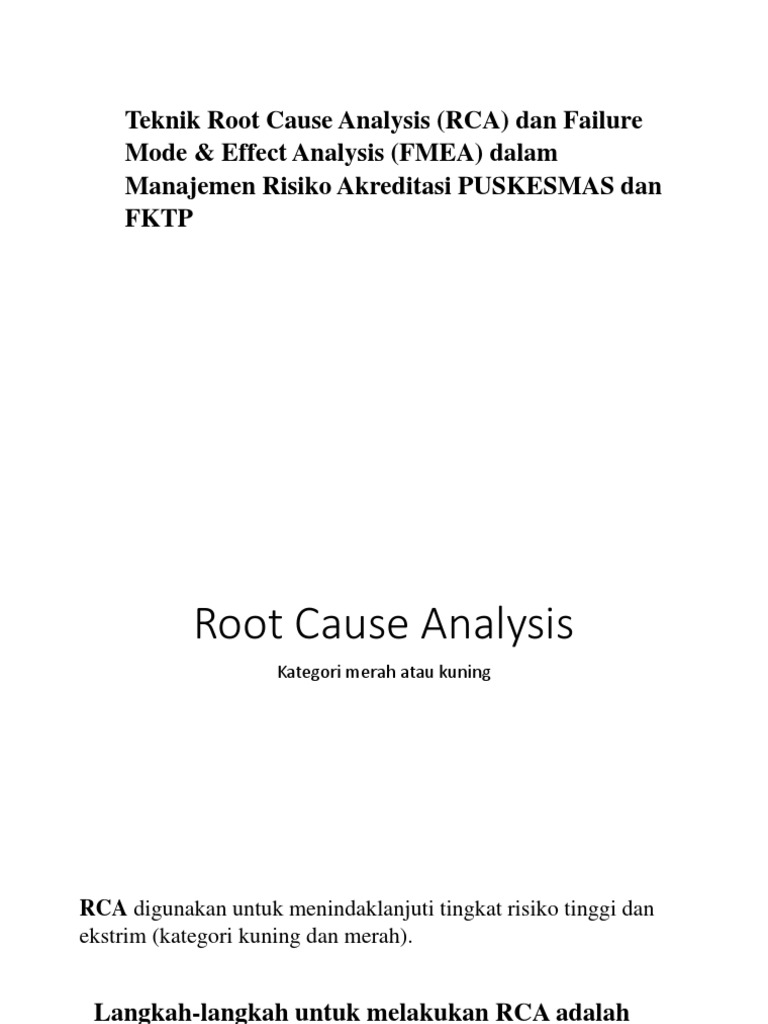 Fmea & Rca | PDF | Komputer