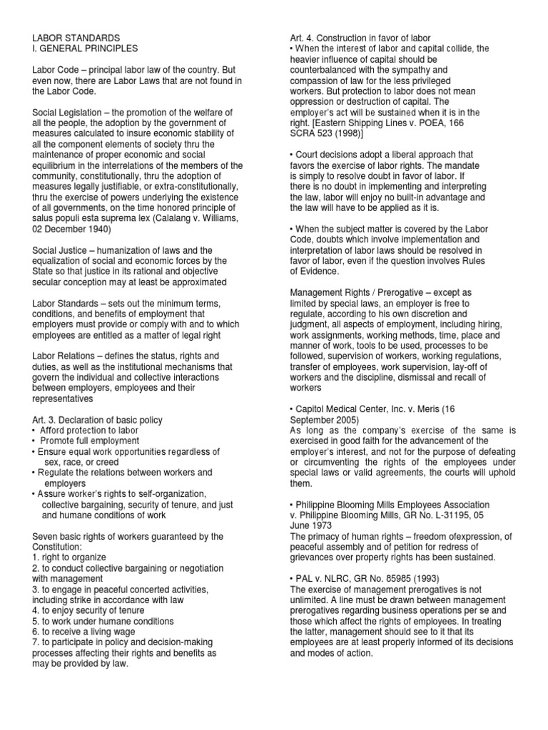 Labor Standards Guide | Independent Contractor | Employment