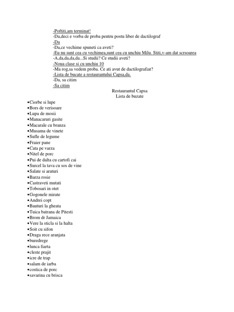 Proba de Dactilografie | PDF