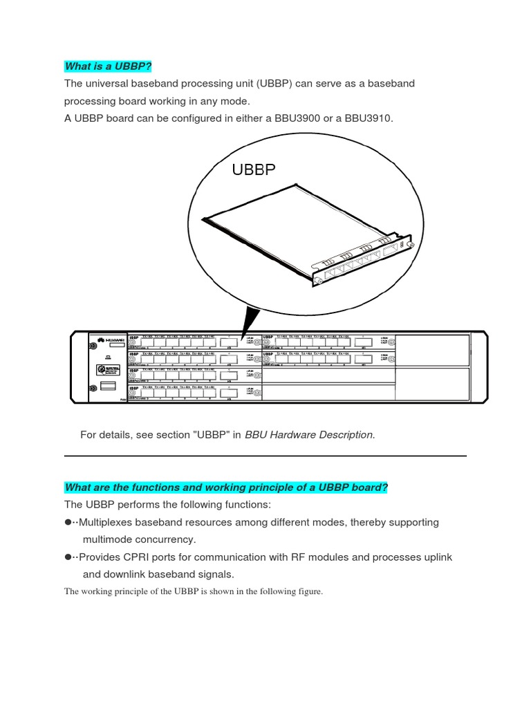 What Is A UBBP | PDF | Duplex (Telecommunications) | Lte (Telecommunication)