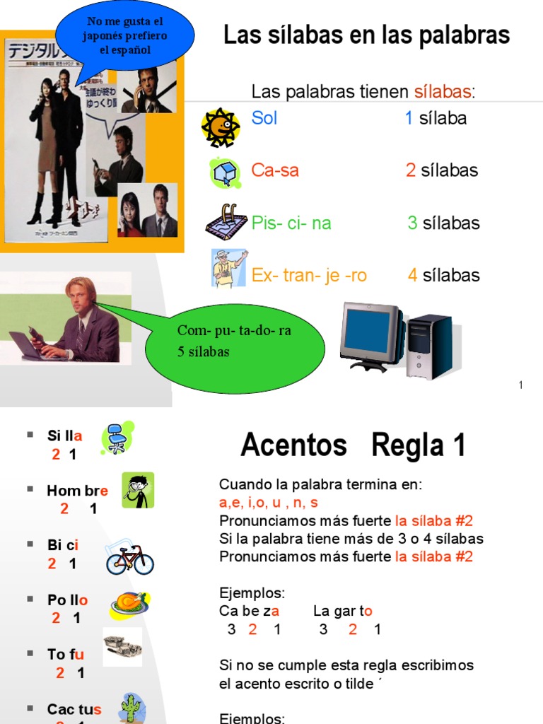 Reglas de acentuación en español | PDF | Adverbio | Relaciones sintácticas