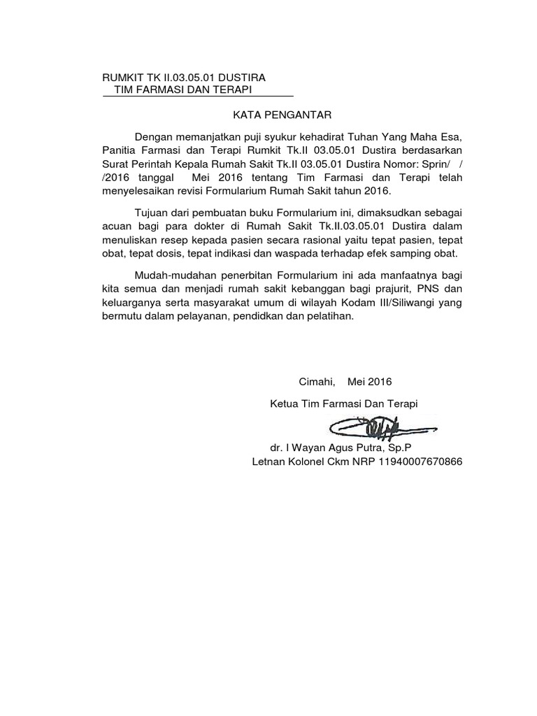 2016 Pengantar Formularium | PDF