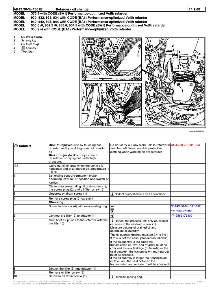 Retarder - Oil Change - pdf2 | PDF | Motor Oil | Tire