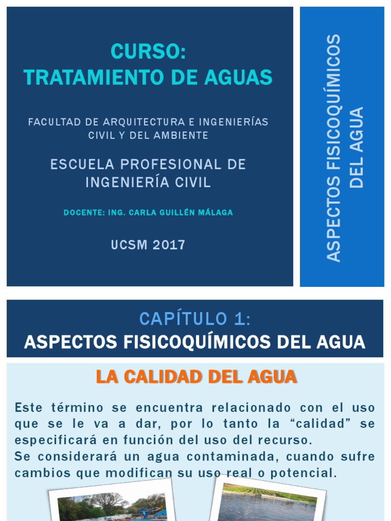 1. Aspectos Fisicoquímicos Del Agua | Ph | Alcalinidad