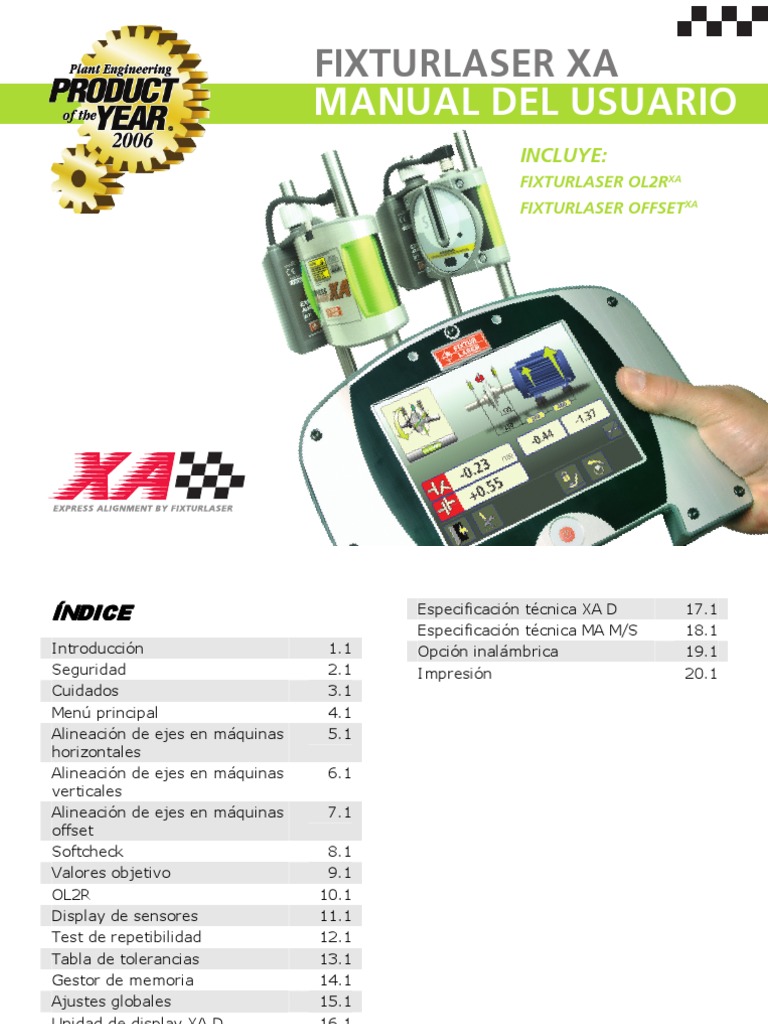 Fixturlaser XA Manual PDF | PDF