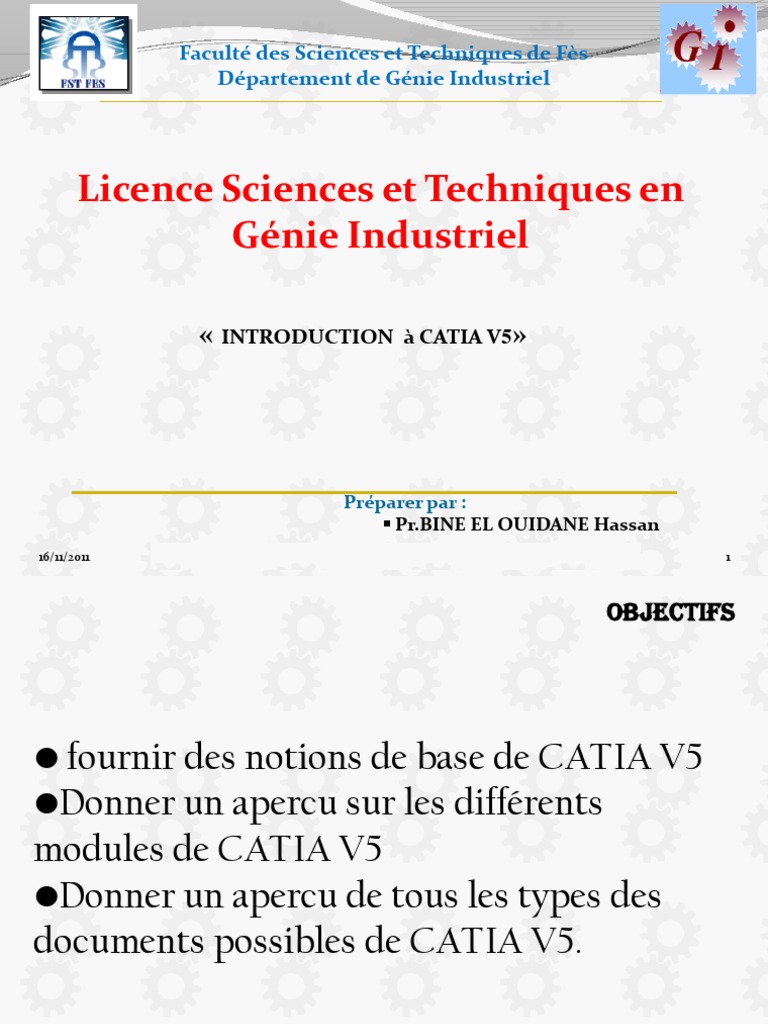 Introduction à CATIA V5 et ses modules | PDF | Conception assistée par ...