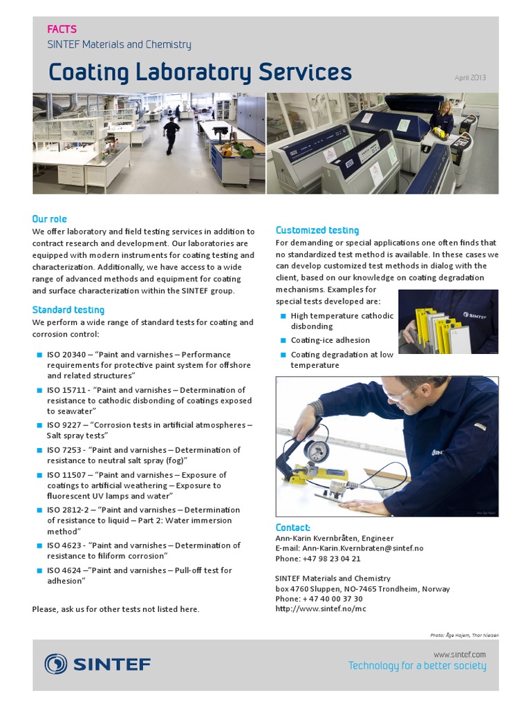 Coating Lab Services | PDF | Paint | Corrosion