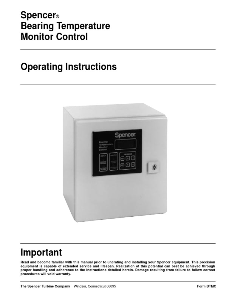 Bearing Temperature Monitor Control | PDF | Relay | Light Emitting Diode