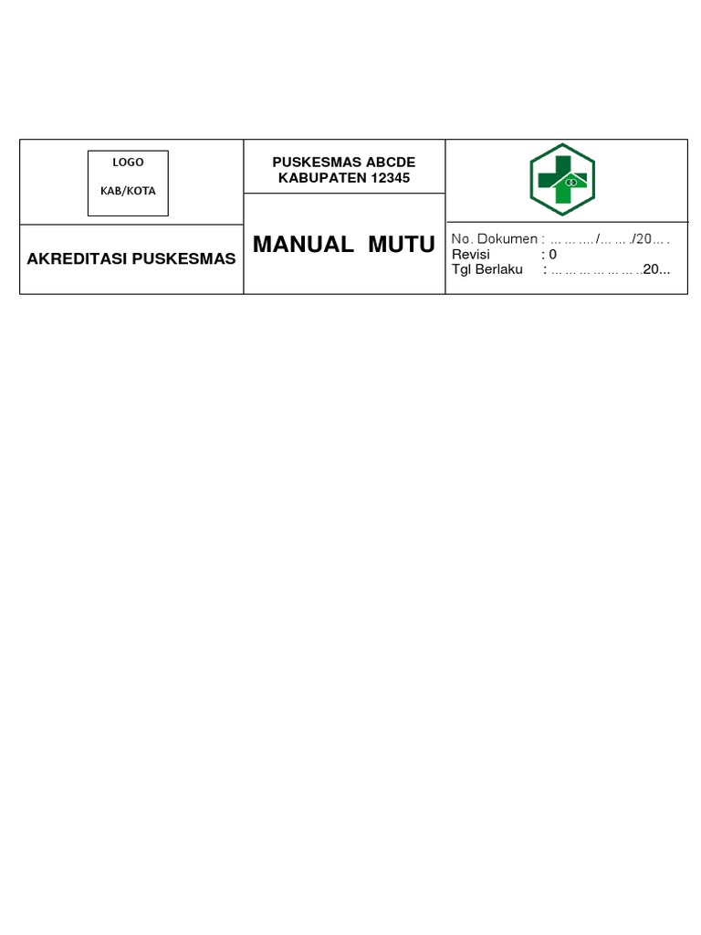 Contoh Manual Mutu | PDF