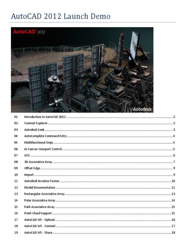 Auto Cad 2012 Demo Script | PDF | Auto Cad | Icon (Computing)