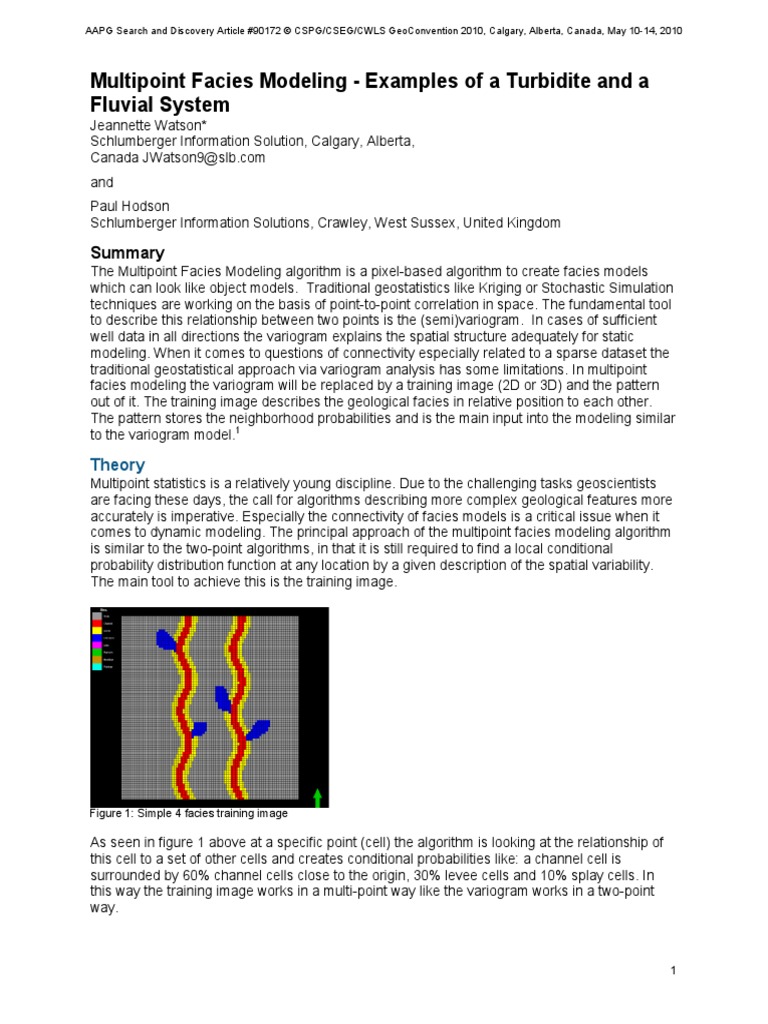 Multipoint Facies Modeling - Examples of A Turbidite and A Fluvial ...