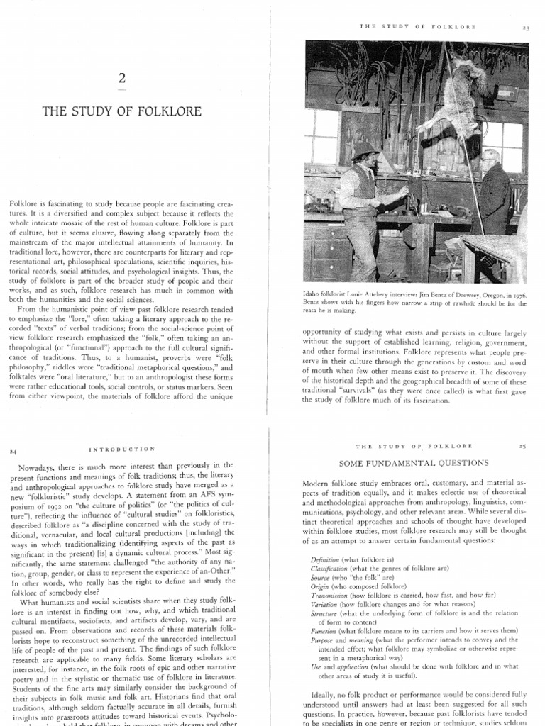 Brunvand, - The Study of Folklore | PDF