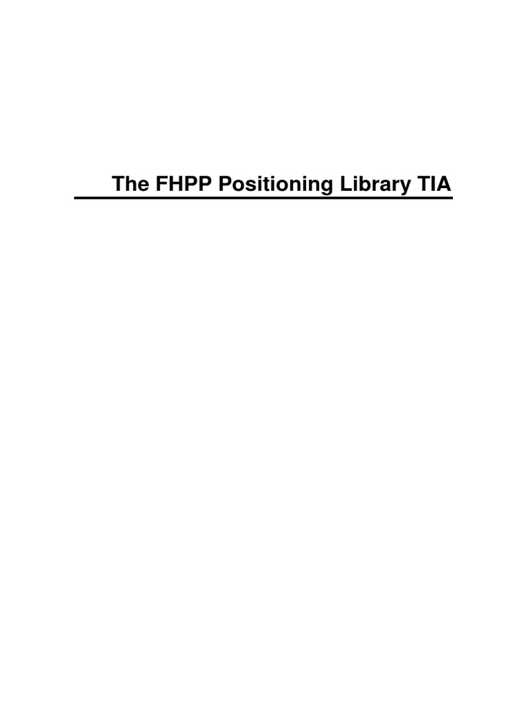 FHPP Positioning Library TIA | PDF | Input/Output | Subroutine