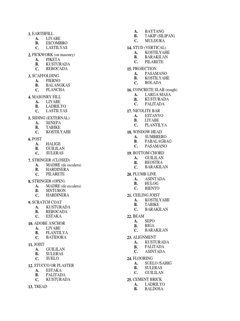 Construction Terminologies | PDF | Building Technology | Architectural ...