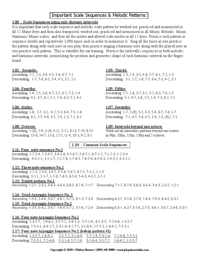 Guitar Scale Sequences & Patterns | PDF | Business