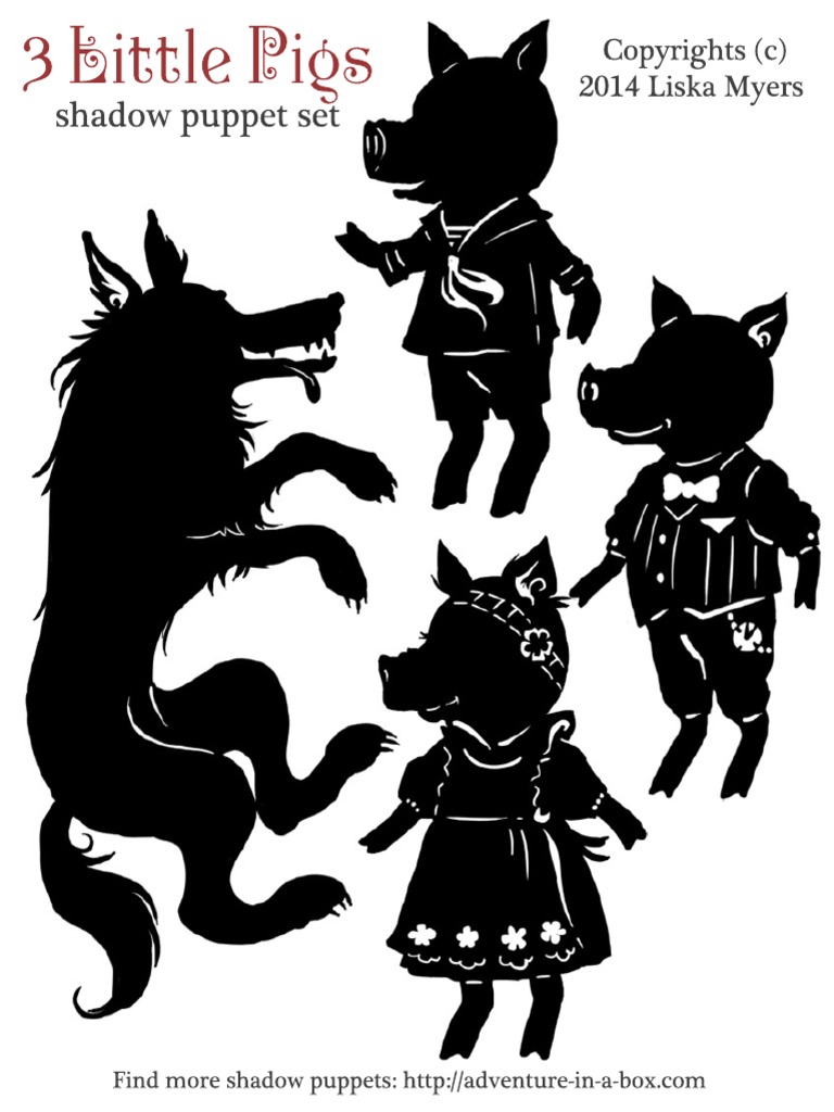 Three Little Pigs Shadow Puppets | PDF