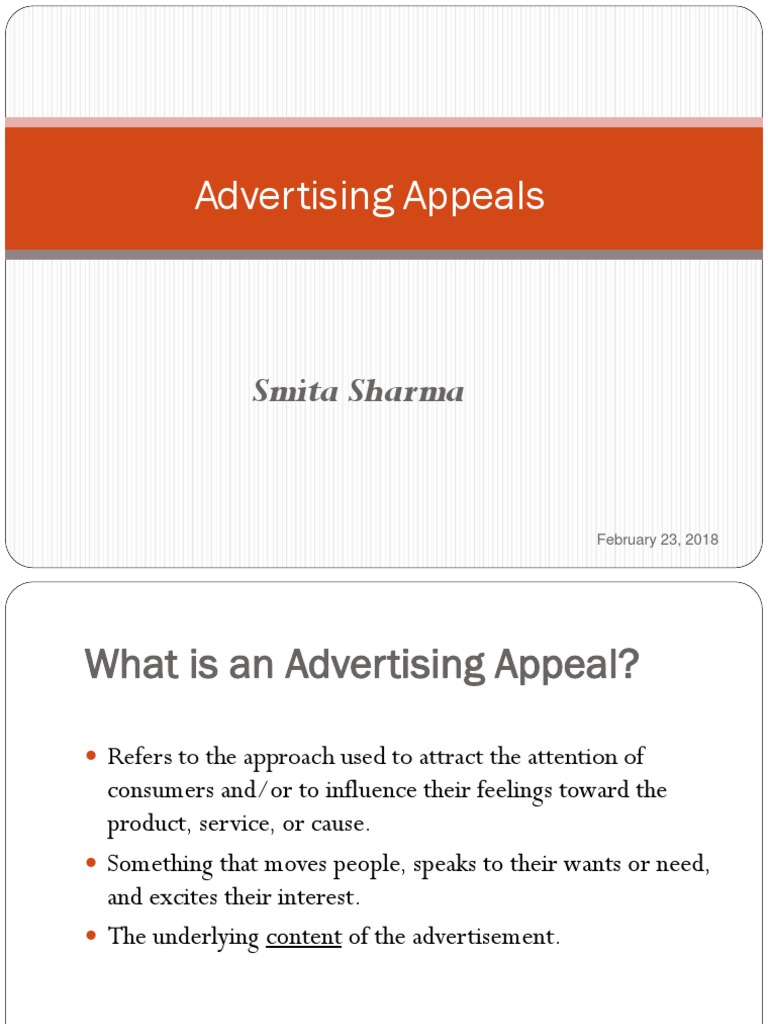 Advertising Appeals | PDF | Humour | Advertising