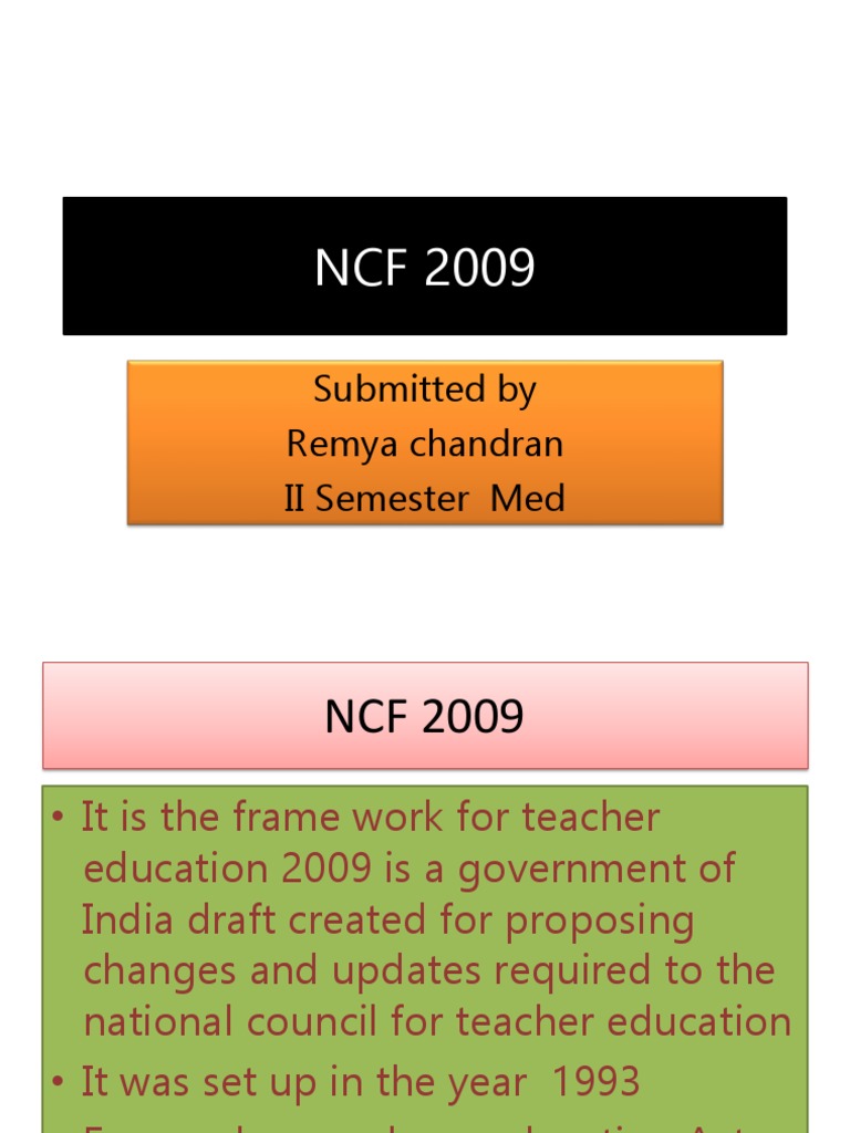 NCF | PDF | Teacher Education | Teachers