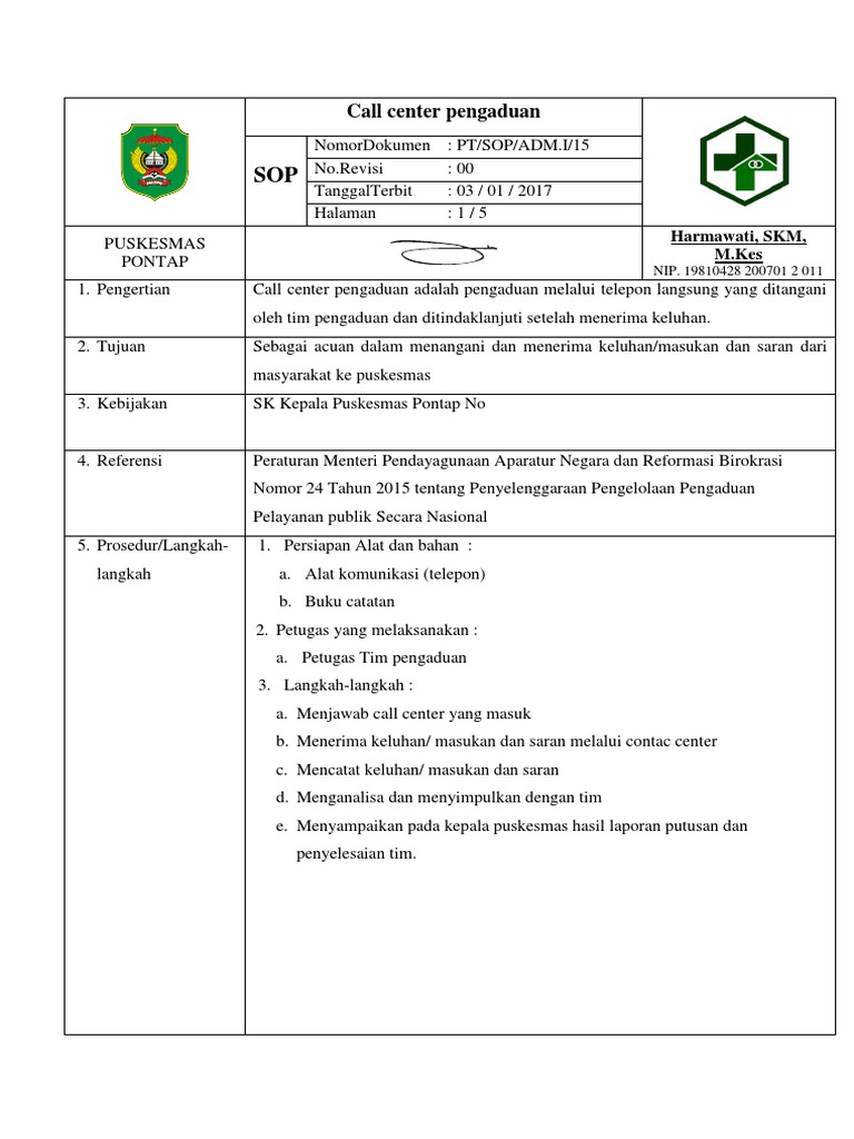 Sop Call Center | PDF