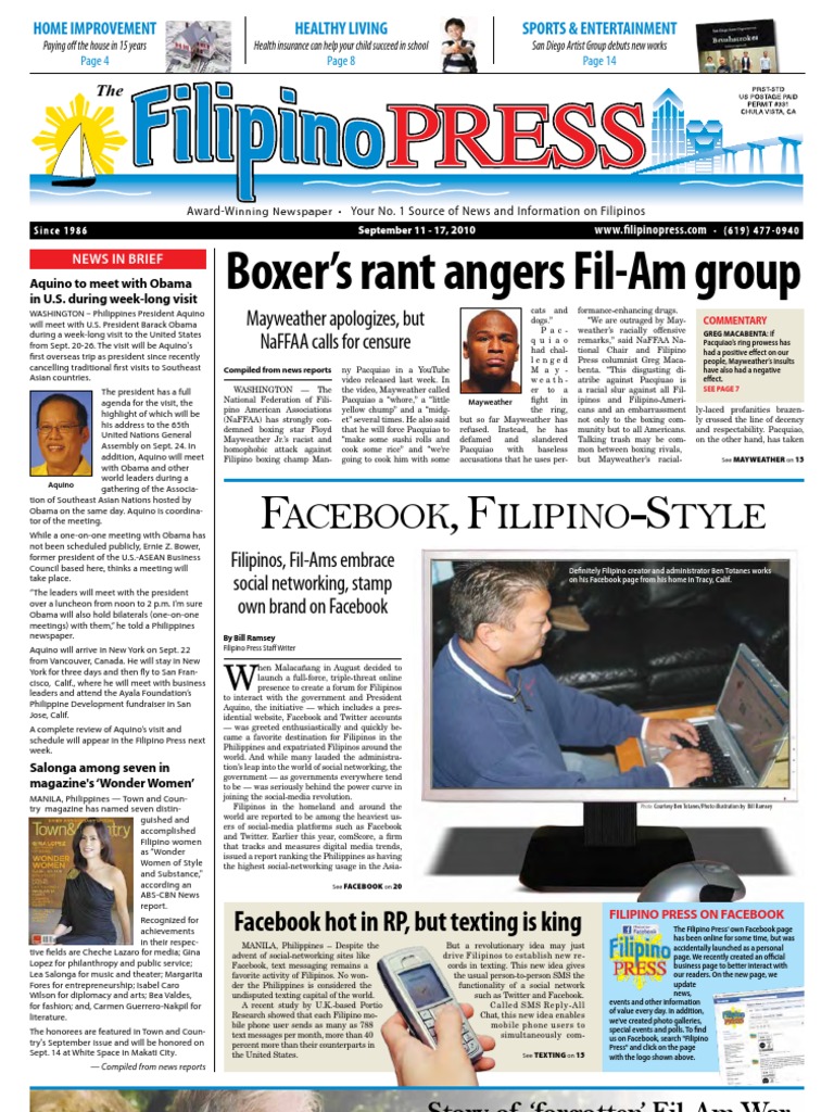 Filipino Press Digital Edition | Sept. 11-17, 2010 | Text Messaging ...