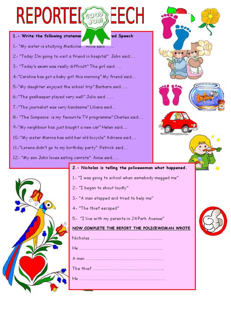 Reported Speech 3 | PDF | Leisure