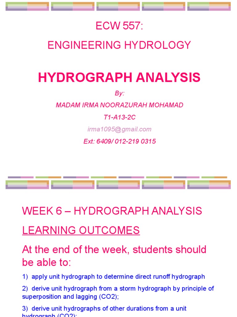 Hydrograph Analysis Pdf Hydrology Water