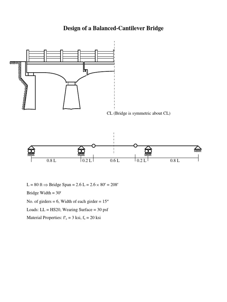 Design of Balanced Cantilever Bridge | PDF | Deep Foundation | Bending