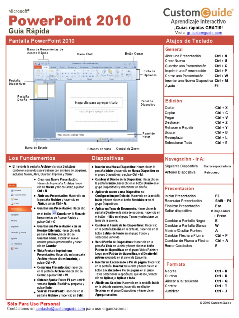 Powerpoint 2010 Guia Rapida | PDF | Point and Click | Microsoft PowerPoint