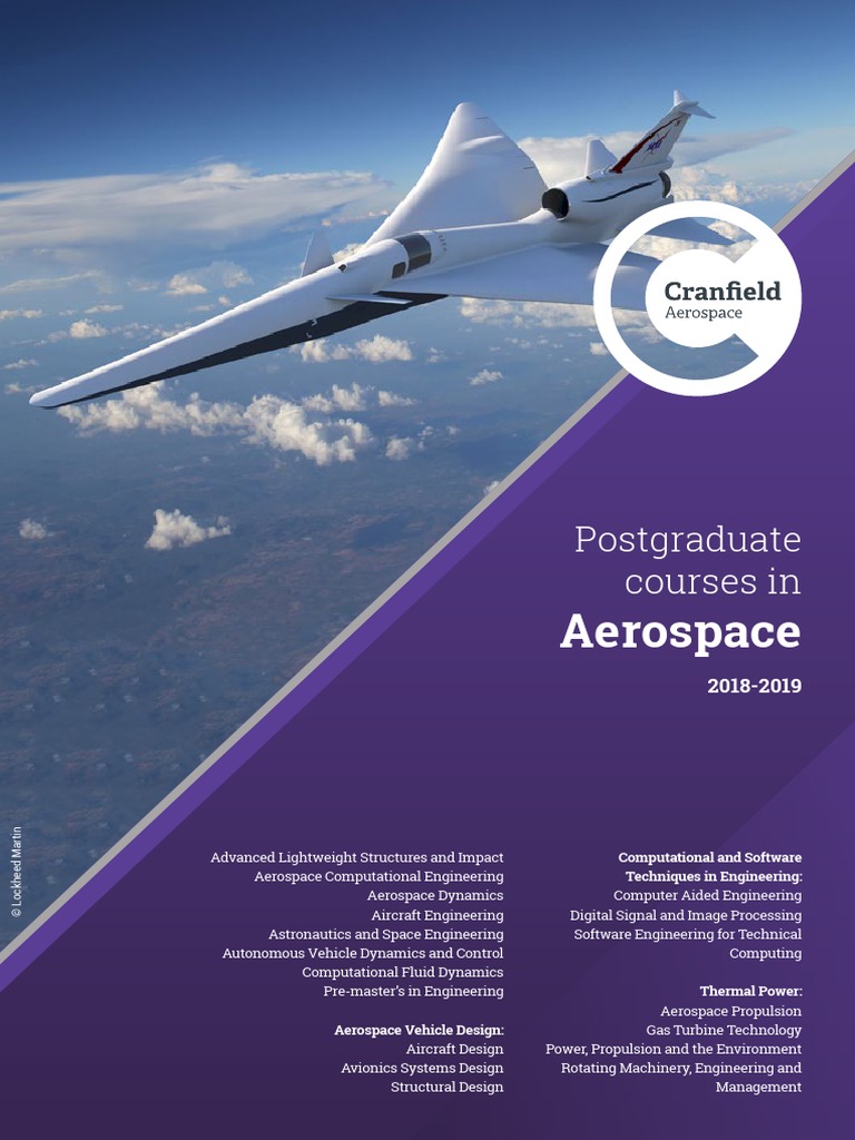 Cranfield Aerospace Course Brochure | PDF | Aerodynamics | Aerospace