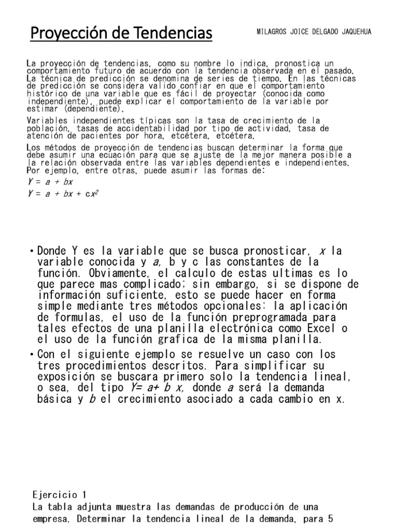 Proyección de Tendencias | PDF | Predicción | Función (Matemáticas)