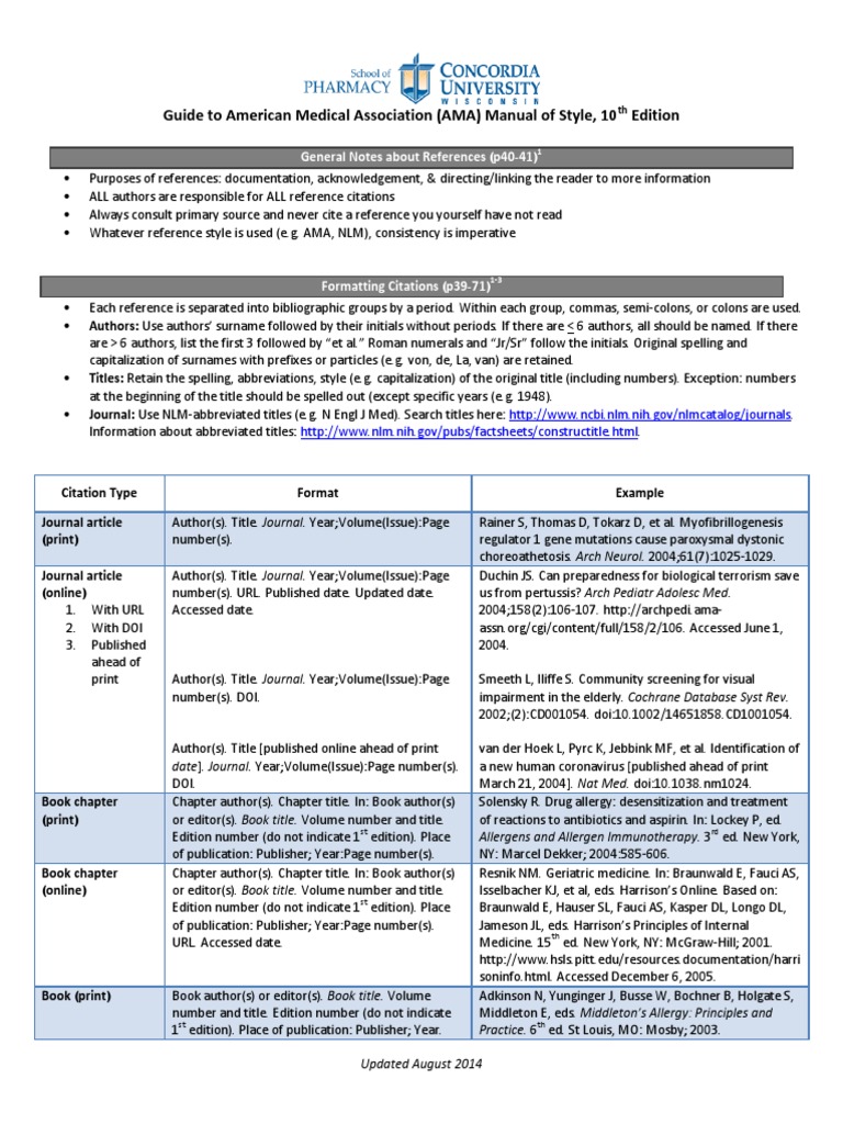 Guide To AMA Manual of Style | Download Free PDF | Citation | Angiotensin