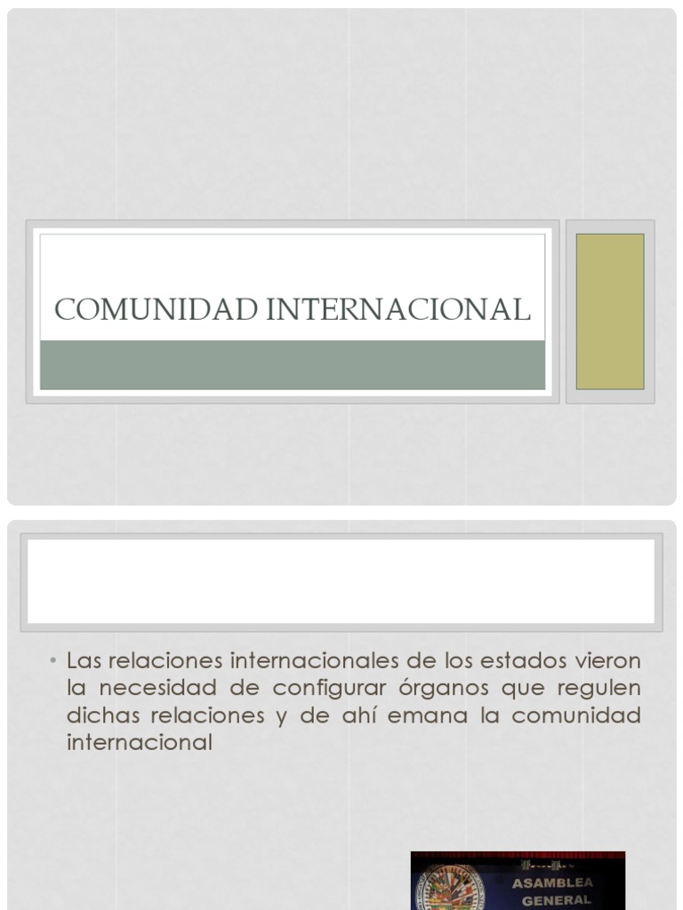 Organización de La Comunidad Internacional | PDF | Naciones Unidas ...