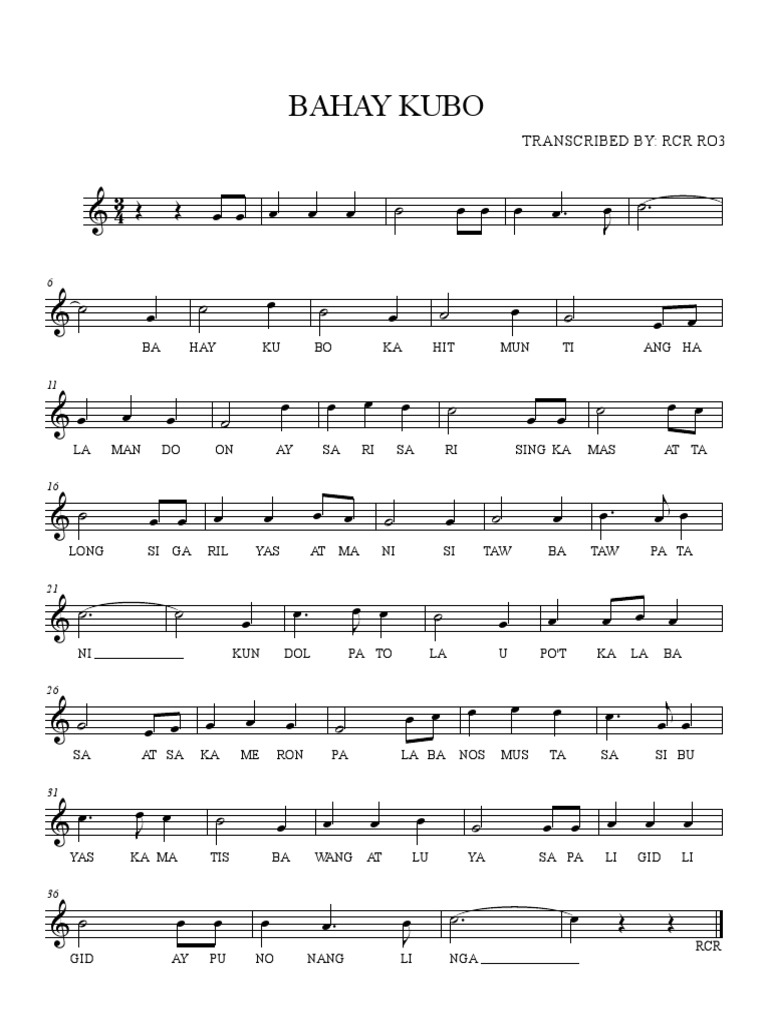 Bahay Kubo Grade 1 | PDF