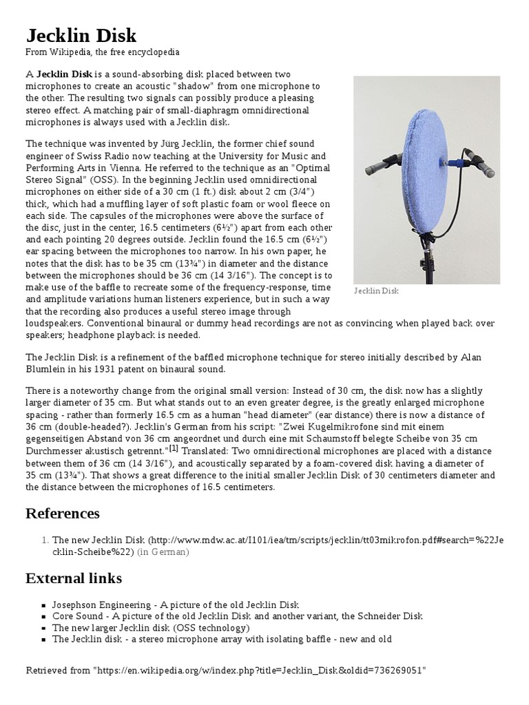 Jecklin Disk | Download Free PDF | Waves | Electronics
