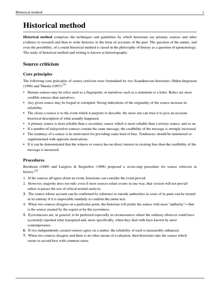 Historical Method | PDF | Justification | Cognitive Science