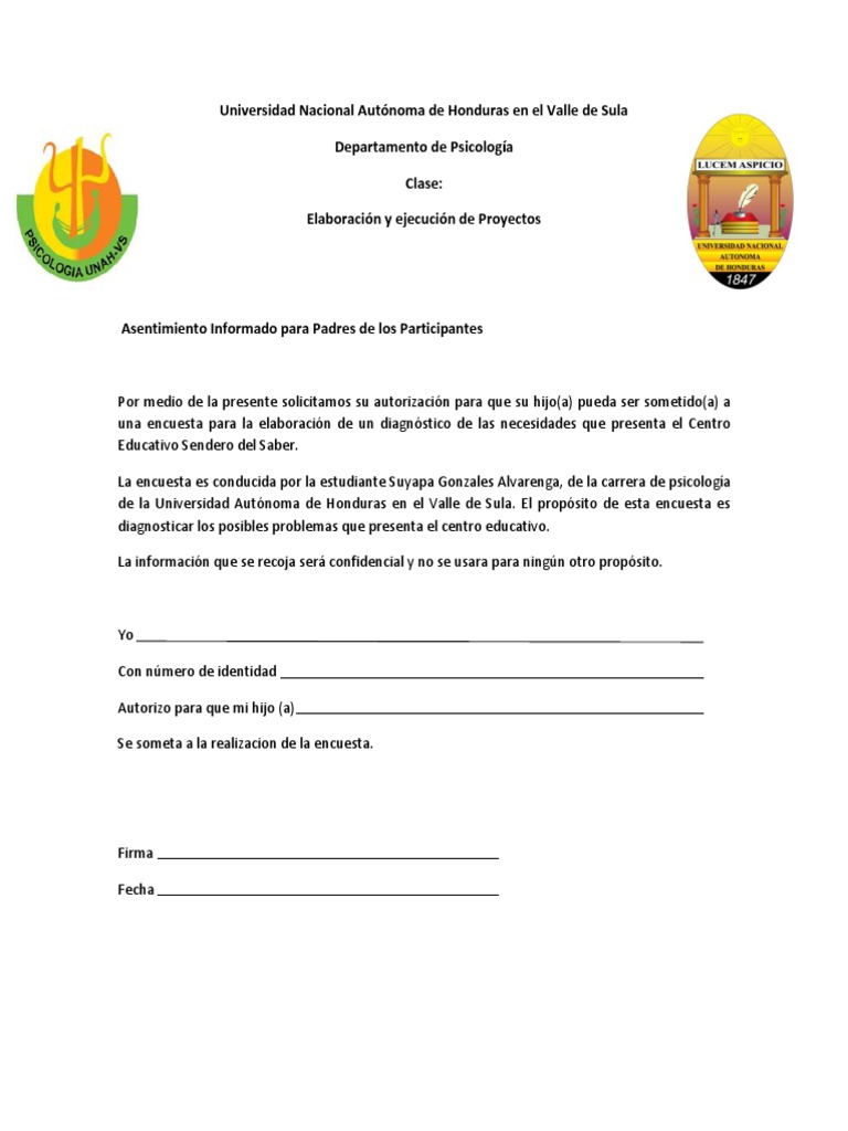 Asentimiento Informado | PDF