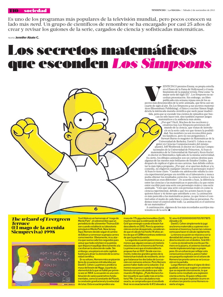 Homero y Las Matematicas | PDF | Los Simpsons | Universo
