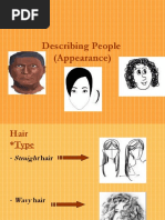 Vocabulary On Physical Appearance | PDF | Human Appearance | Human Body