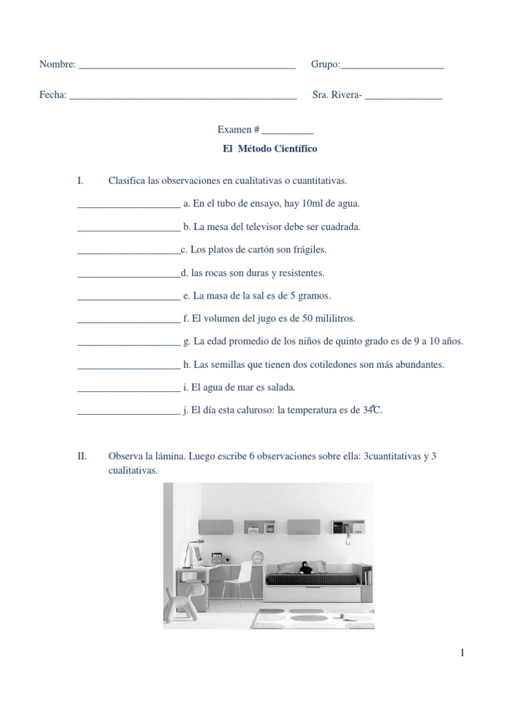 Examen Metodo Cientifico | PDF | Hipótesis | Science