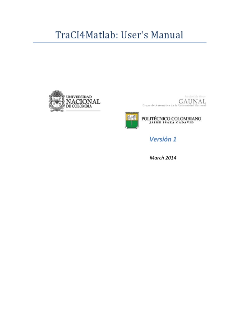 TraCI4Matlab User Manual | PDF | Application Programming Interface | Matlab