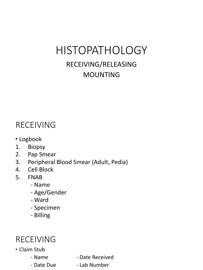Histopath Report | Histopathology | Pathology