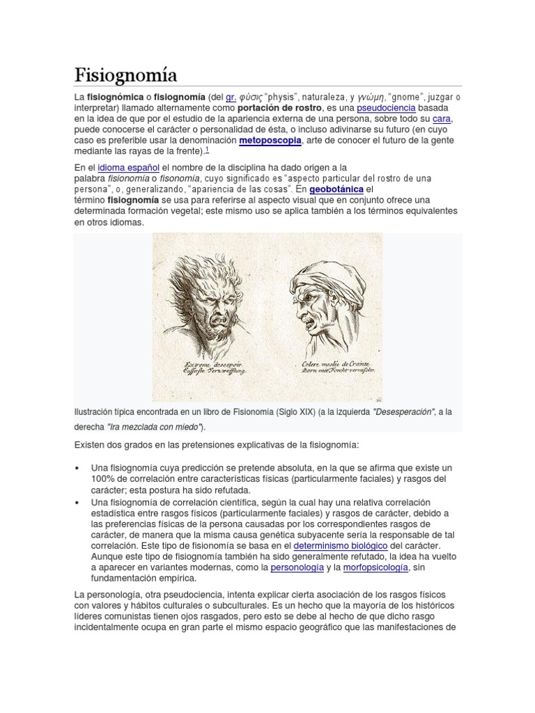 Fisiognomía | PDF | Fisonomía | Science