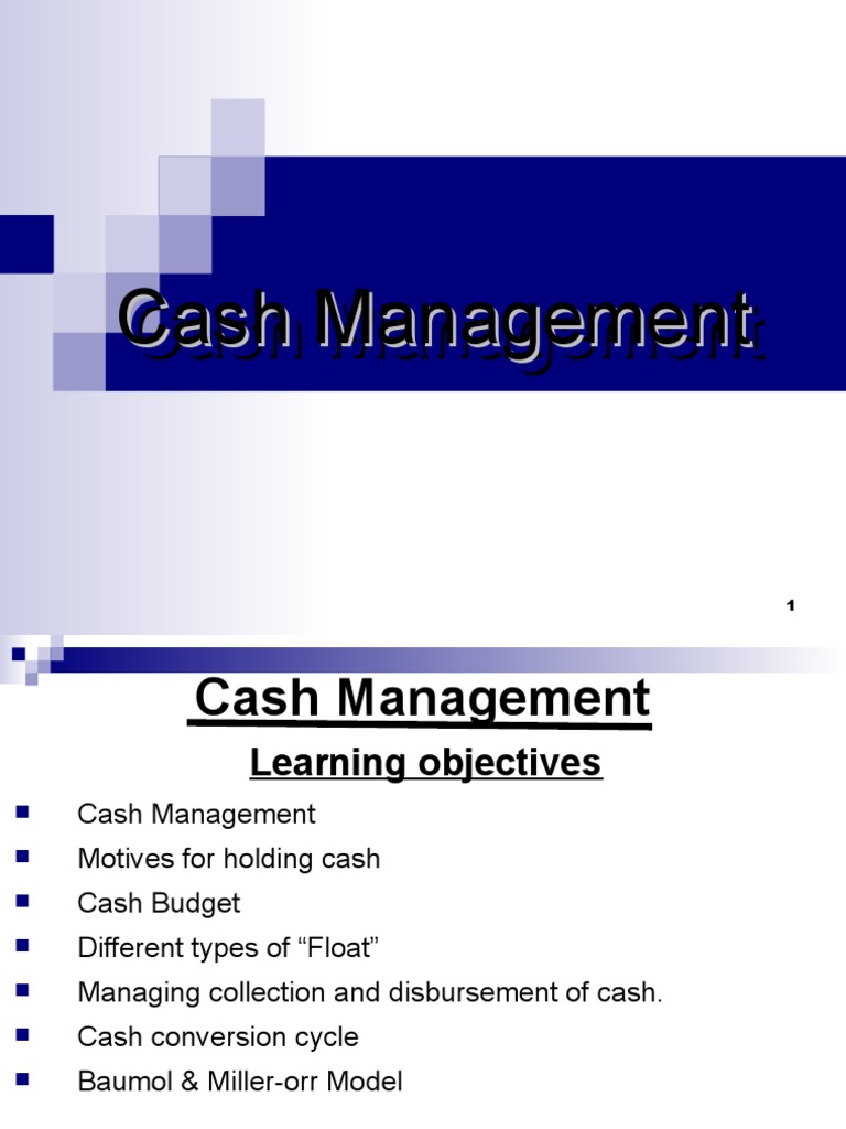 Cash Management Cash Management | PDF | Float (Money Supply) | Cheque