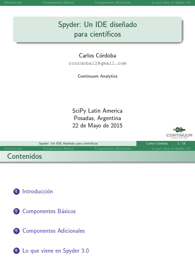 Spyder-IDE Python | PDF | Entorno de desarrollo integrado | Python ...
