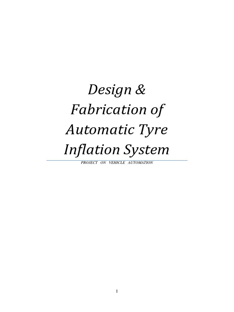 Automatic Tyre Inflation System | PDF | Ductility | Tire