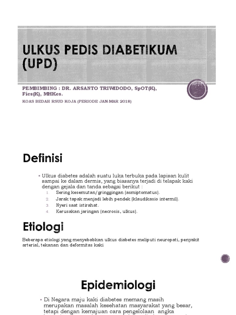 Penanganan Ulkus Diabetes Pedis | PDF
